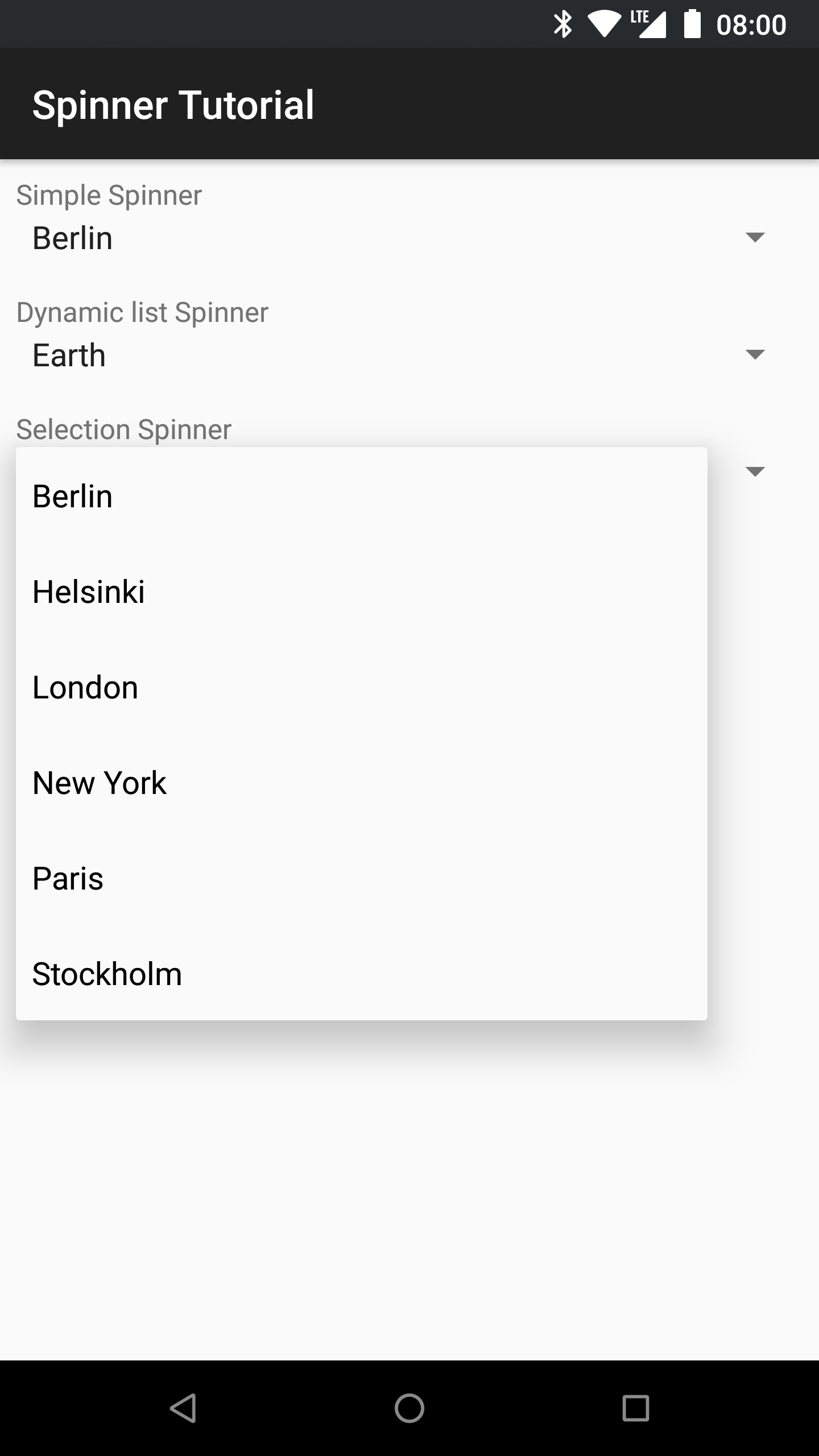 Android Spinner (DropDown) tutorial · Taneli Korri Android Spinner (DropDown) tutorial · Taneli Korri